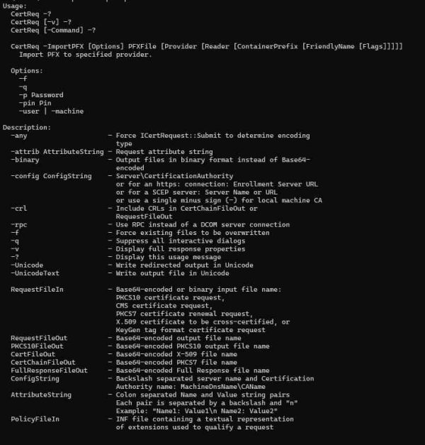 Exploring The Hidden Switches Of Certutil And Certreq